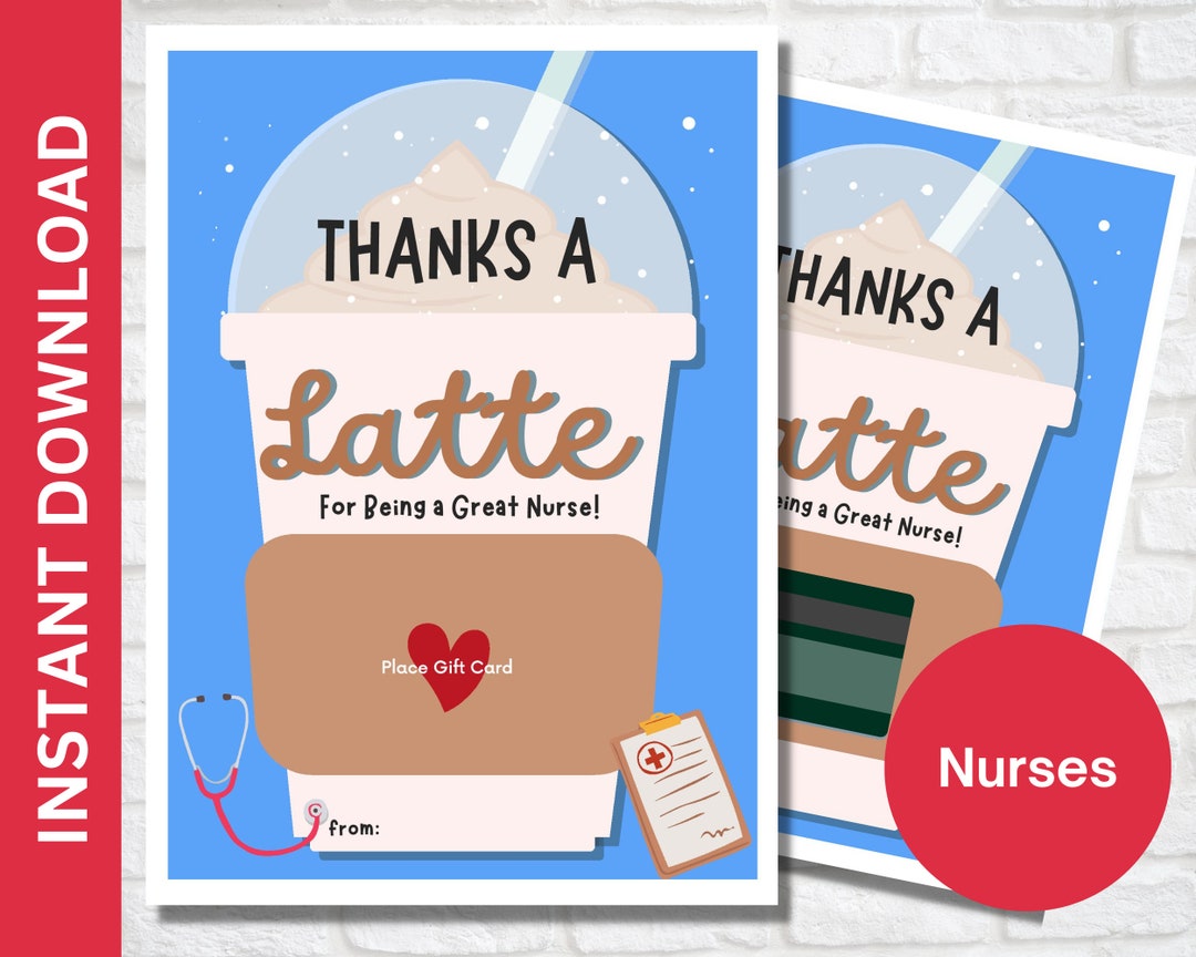 Nurse Coffee Gift Card Holder, Nurse Appreciation Gift, RN Thank You ...
