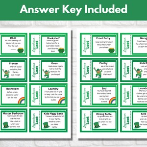 St Patricks Day Scavenger Hunt Clues, St Patricks Day Indoor Treasure ...