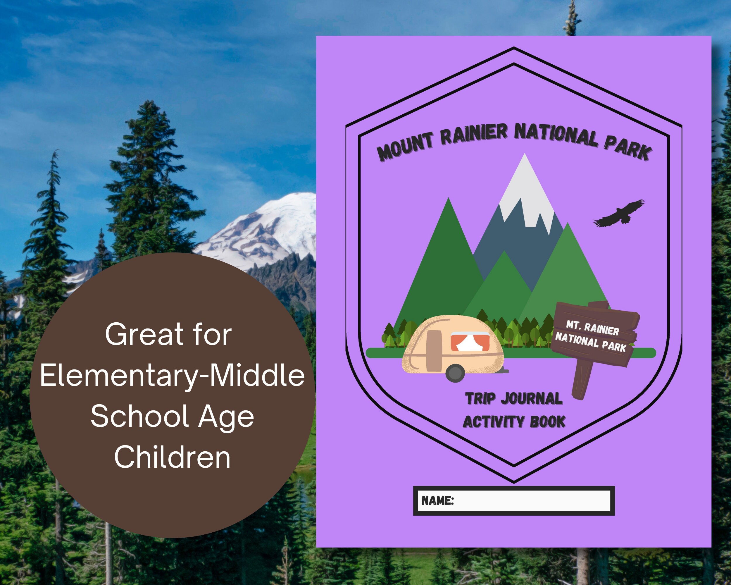 Mount Rainier National Park, Kids Hiking & Camping Adventure Journal ...