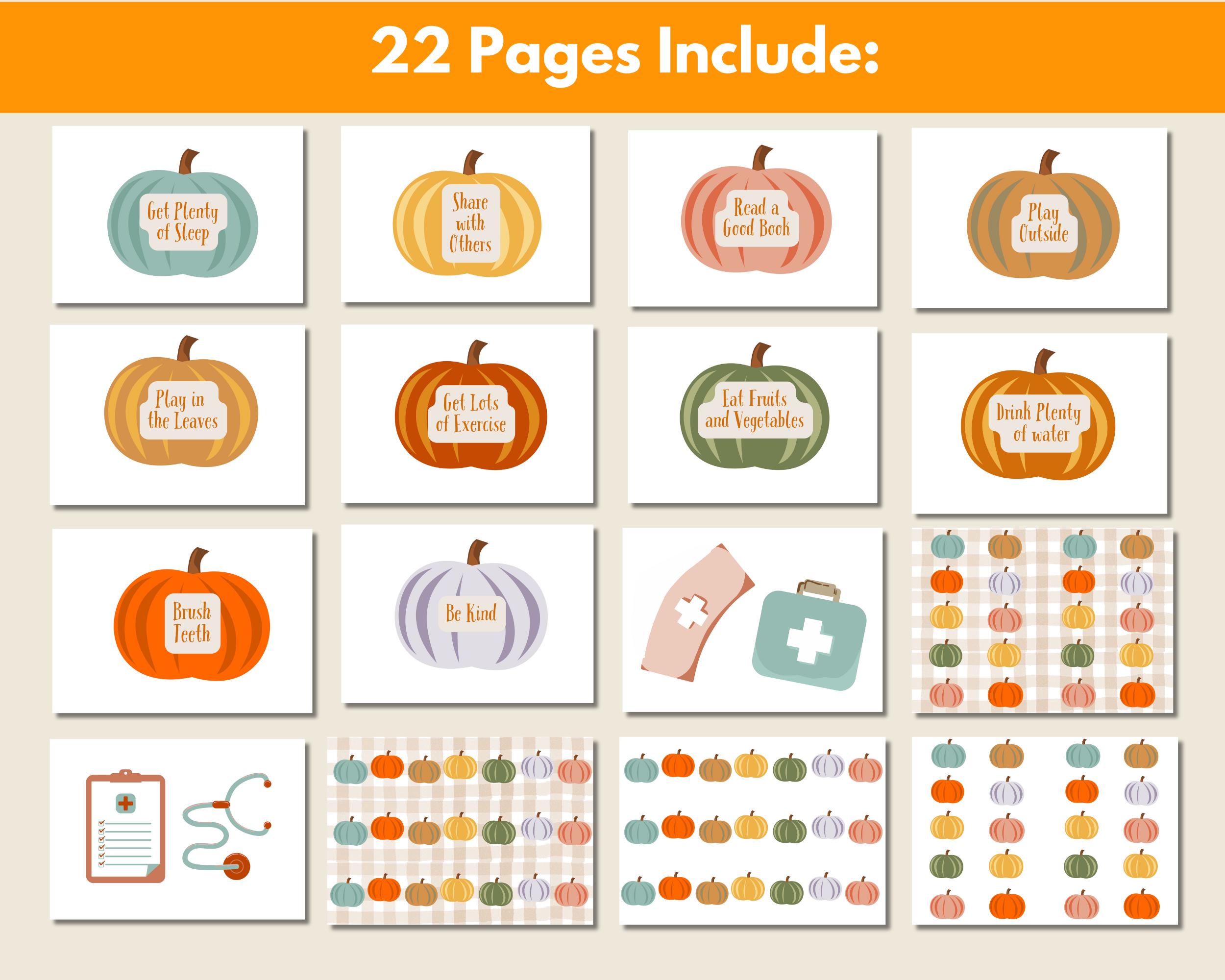 Fall Bulletin Board School Nurse Decor Kit, School Nurse Bulletin Board ...