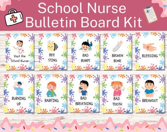 Nurse Bulletin Board When to Visit the Nurse Posters School Nurse Door ...
