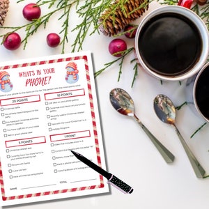 What's in Your Phone Christmas Party Game | Christmas Cell Phone Game ...
