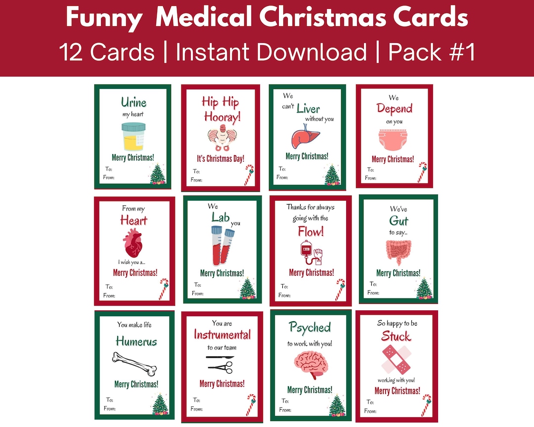 Funny Medical Christmas Cards for Doctors, Nurses, CNA, MA, PA ...