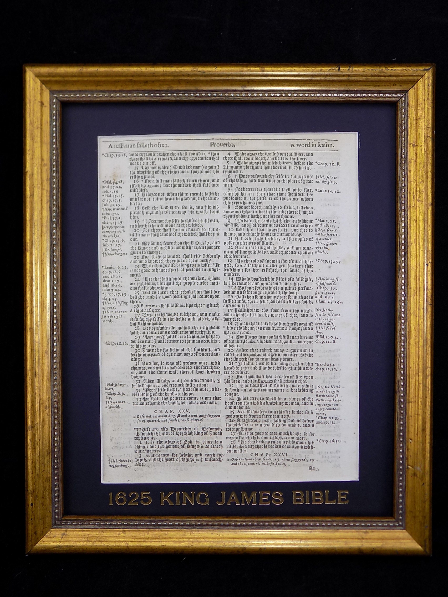 Heaping Coals of Fire, Proverbs 25:21-22, 1625 Antique King James Bible ...