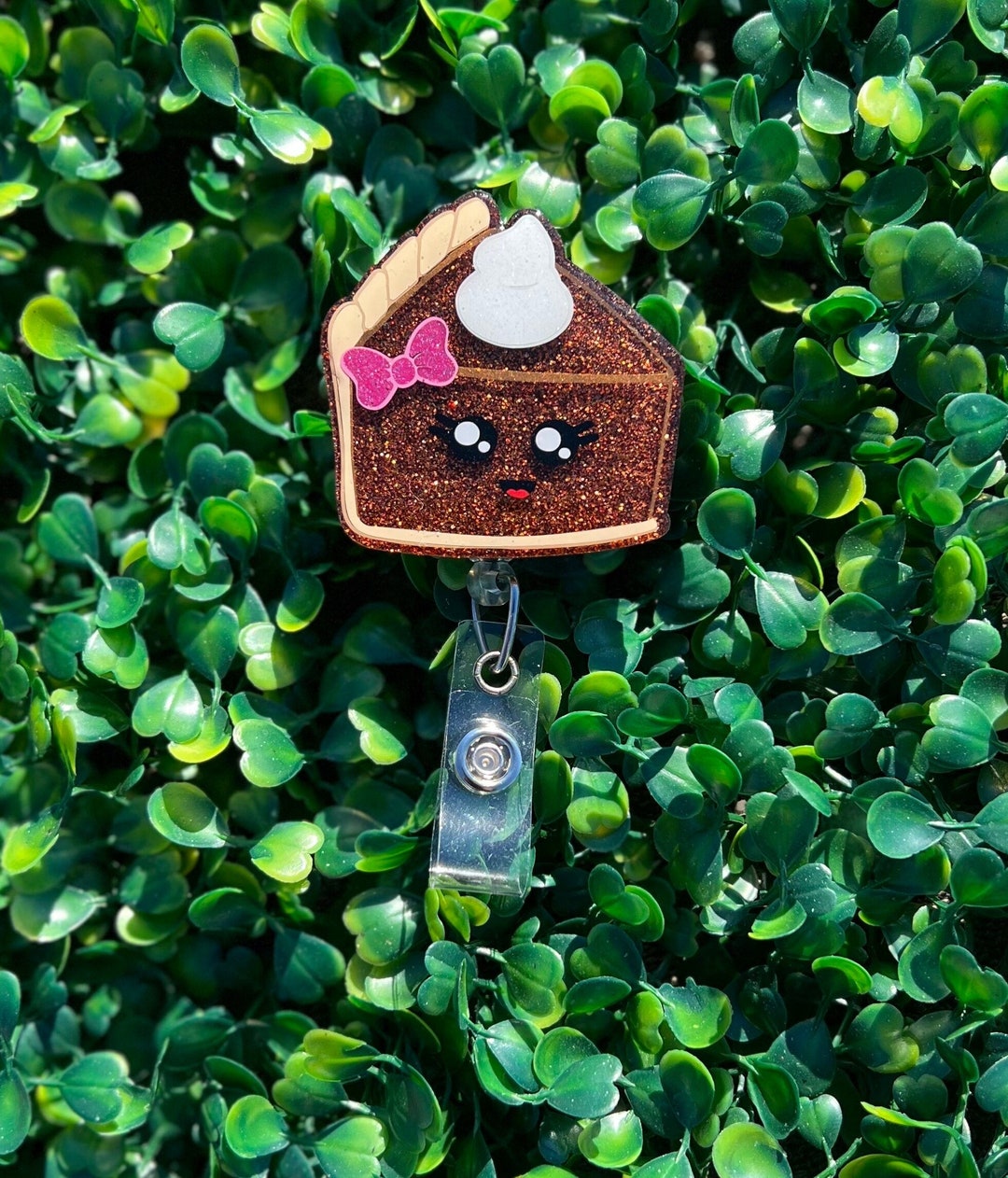 Pumpkin Pie Badge Reel or Lanyard Thanksgiving Dessert Holiday Gift ...