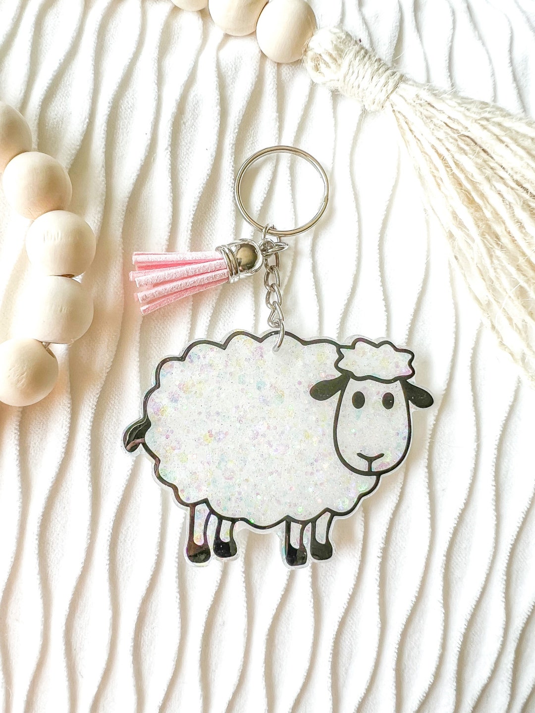 Sheep Acrylic Key Chain | Barn Animal | Farm | Key Ring | Animal Lover ...
