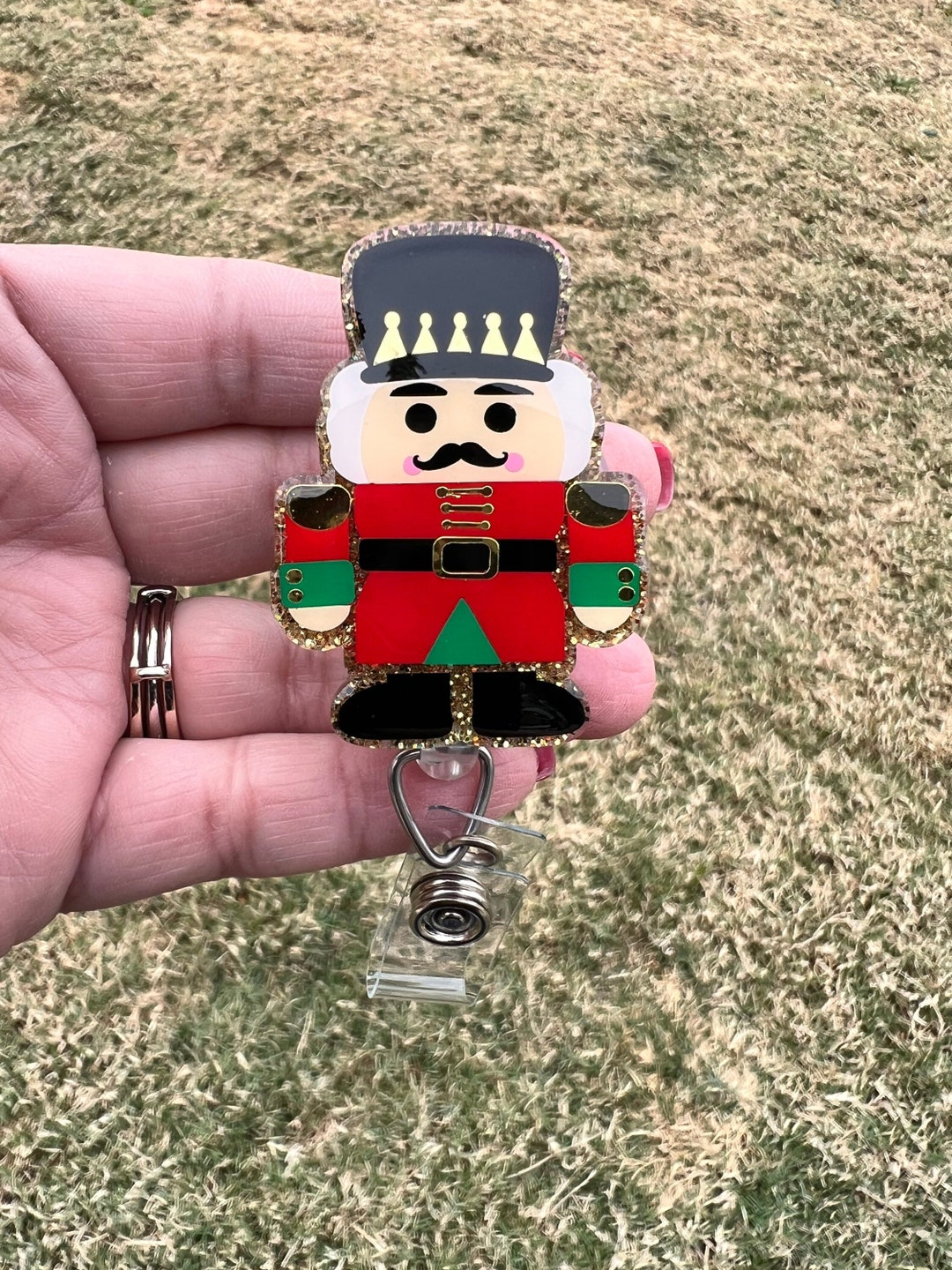 Nutcracker Acrylic Badge Reel Ready to Ship Swivel Clip - Etsy