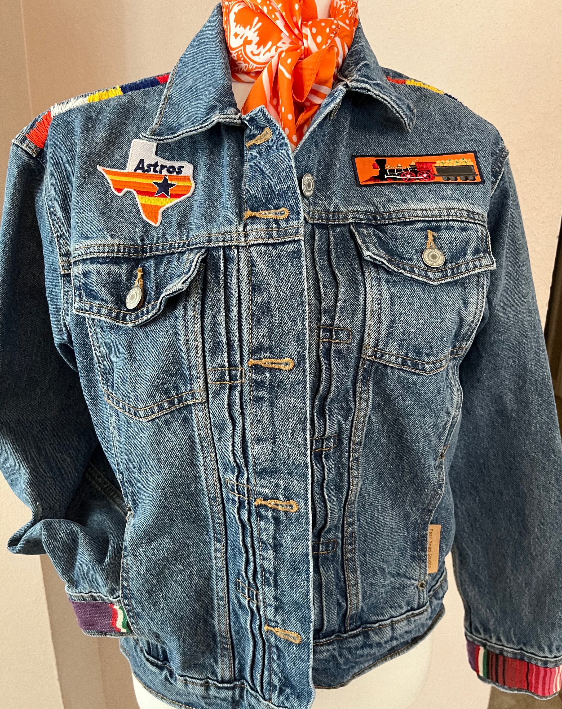 Houston Astros Custom Sports Team Denim Jacket | MLB | NFL | NBA ...