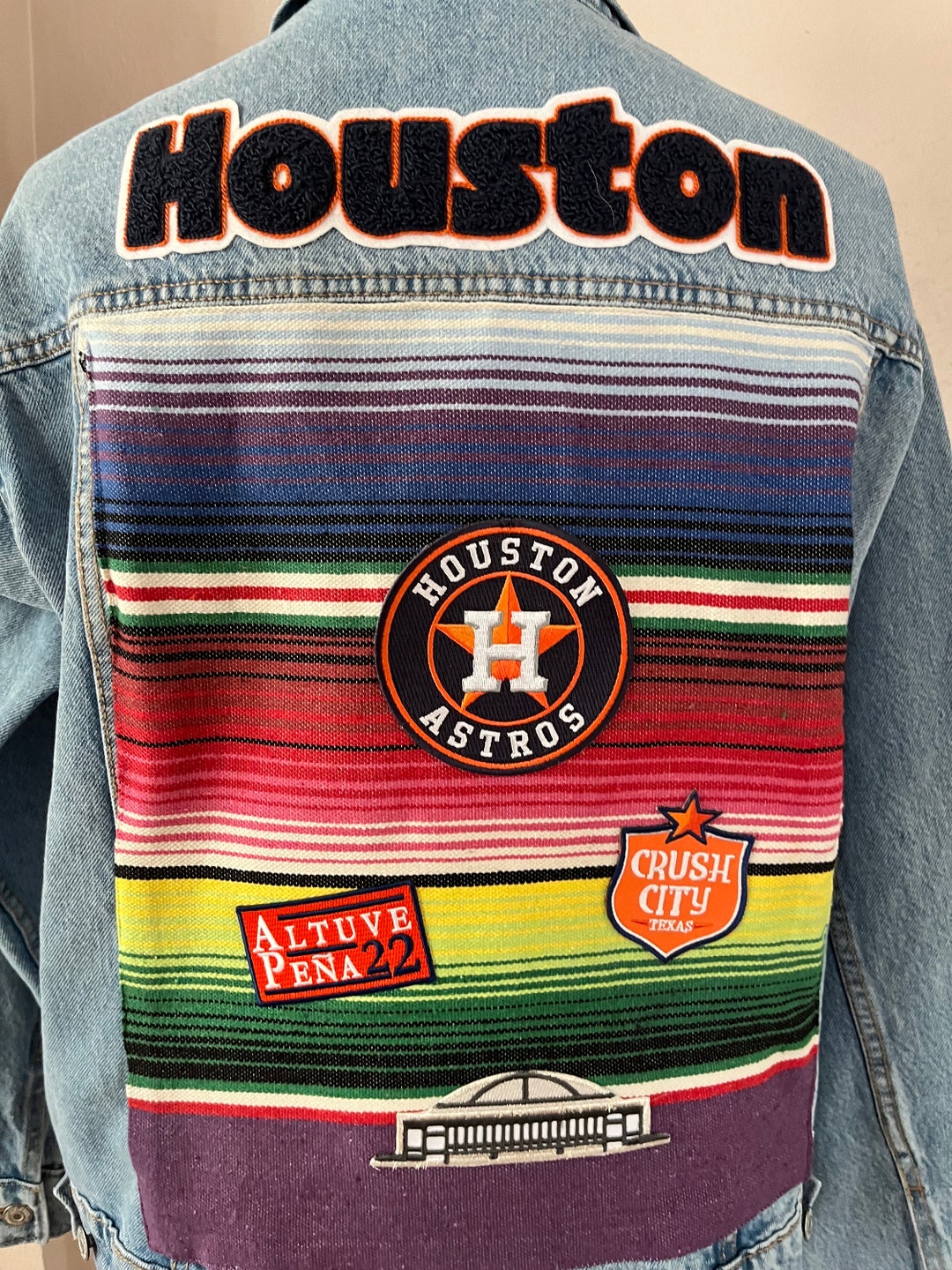 Houston Astros Custom Sports Team Denim Jacket | MLB | NFL | NBA ...