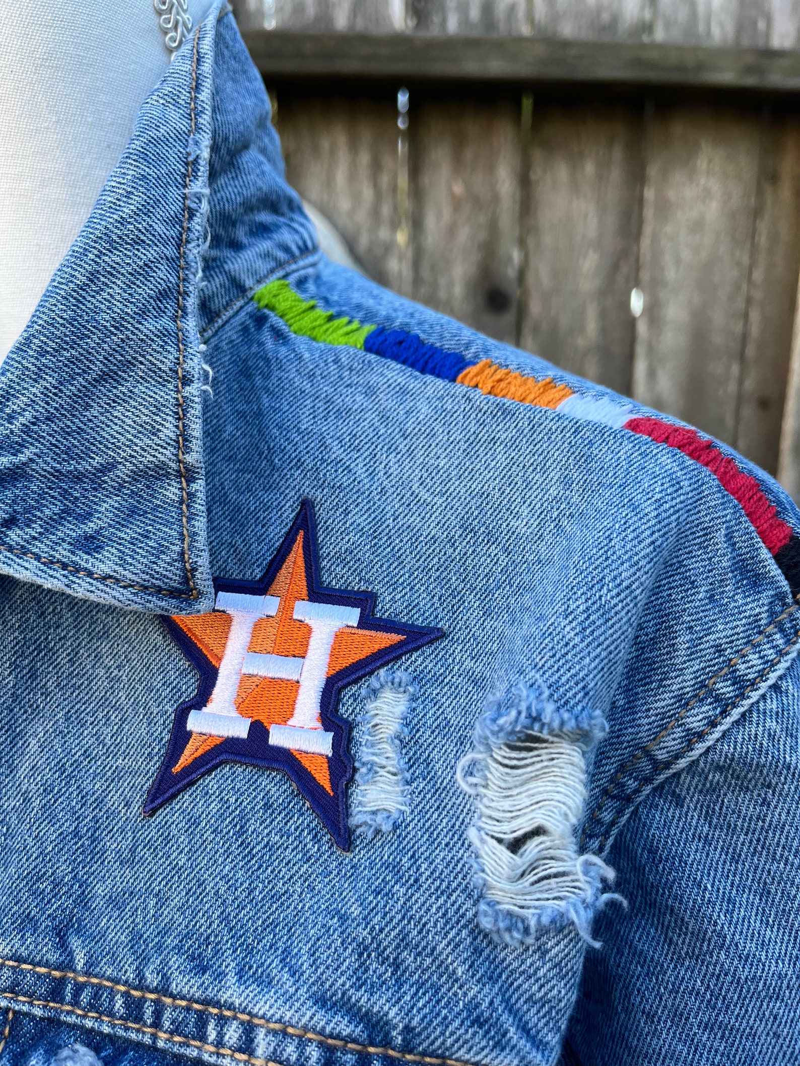 Custom Sports Team Denim Jacket MLB NFL NBA Collegiate - Etsy