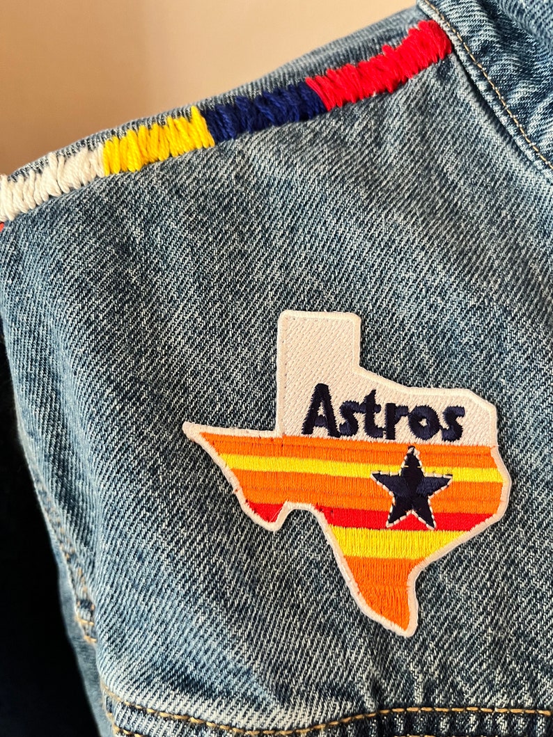 Houston Astros Custom Sports Team Denim Jacket | MLB | NFL | NBA ...