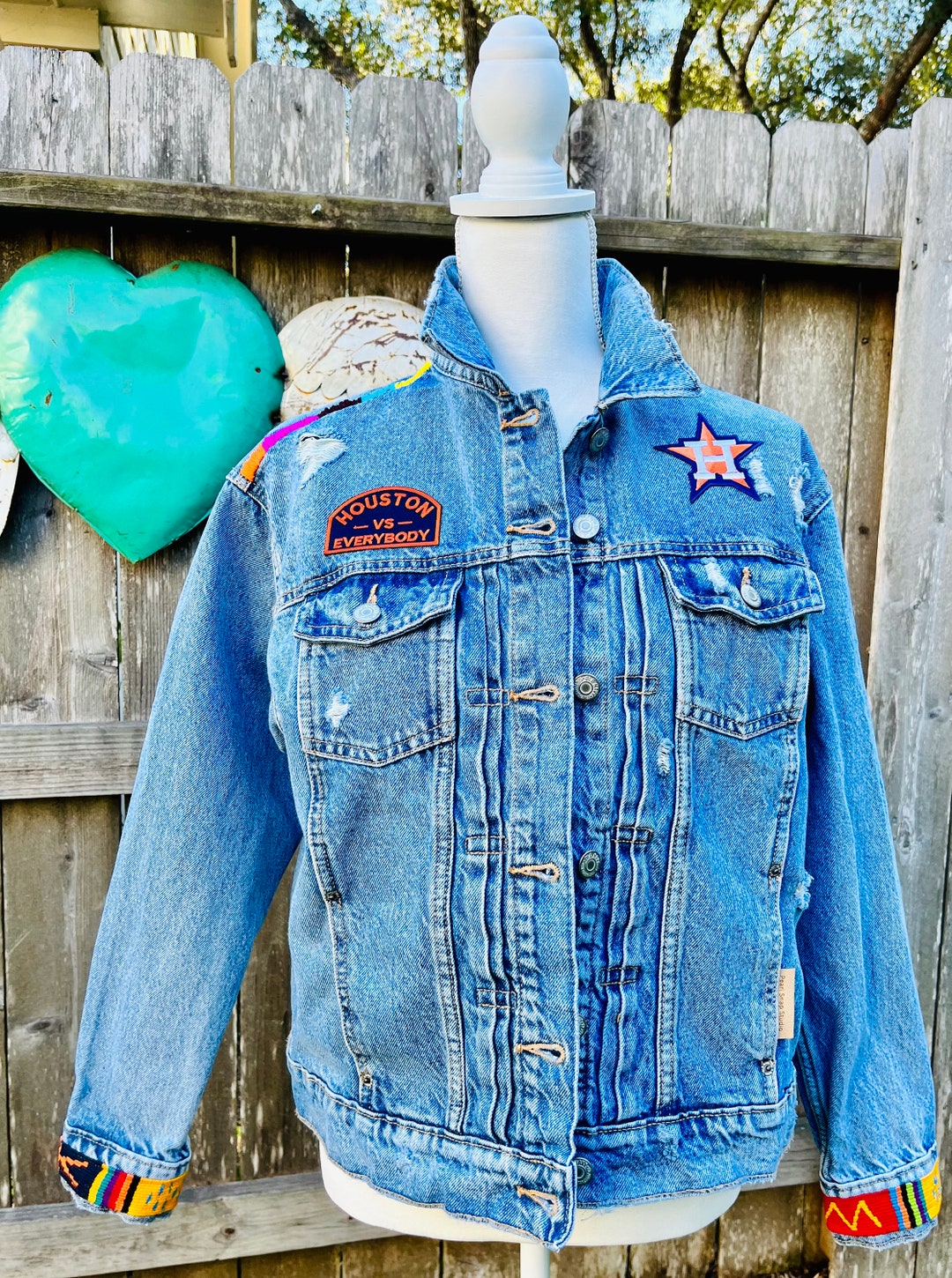 Custom Sports Team Denim Jacket MLB NFL NBA Collegiate - Etsy