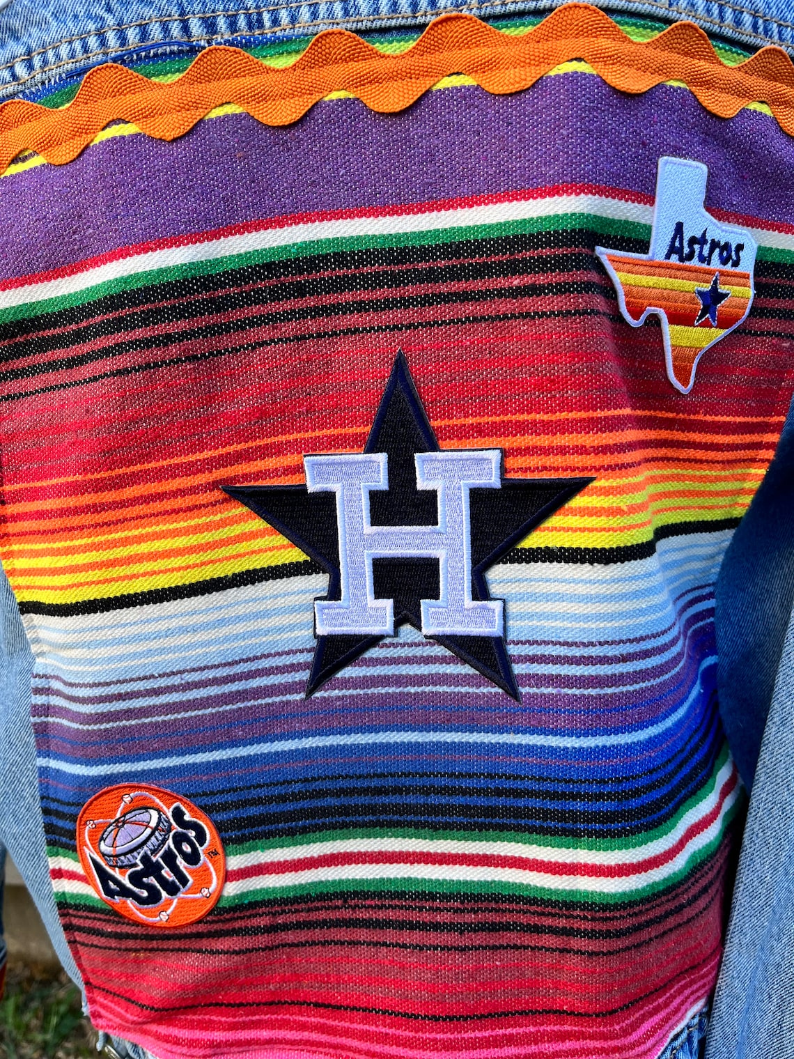 Custom Sports Team Denim Jacket MLB NFL NBA Collegiate - Etsy