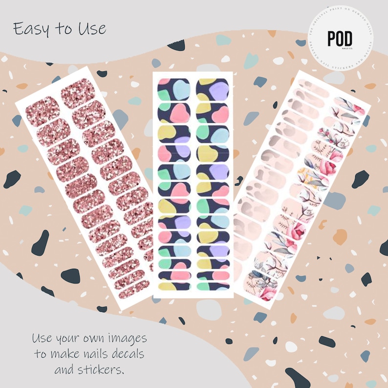Toe Nail Design Template for Decals and Stickers Photoshop - Etsy