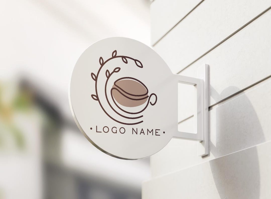 Coffee Place Logo Design Template | White Logo | Premade Logo | Small ...
