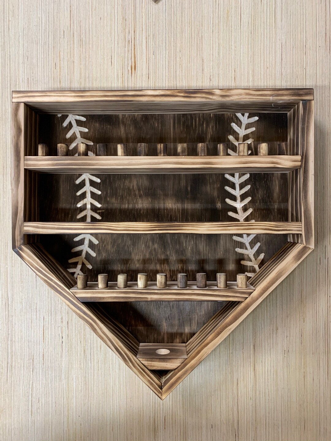 Rustic Baseball and Ring Display Holds 22 Rings/medals and - Etsy