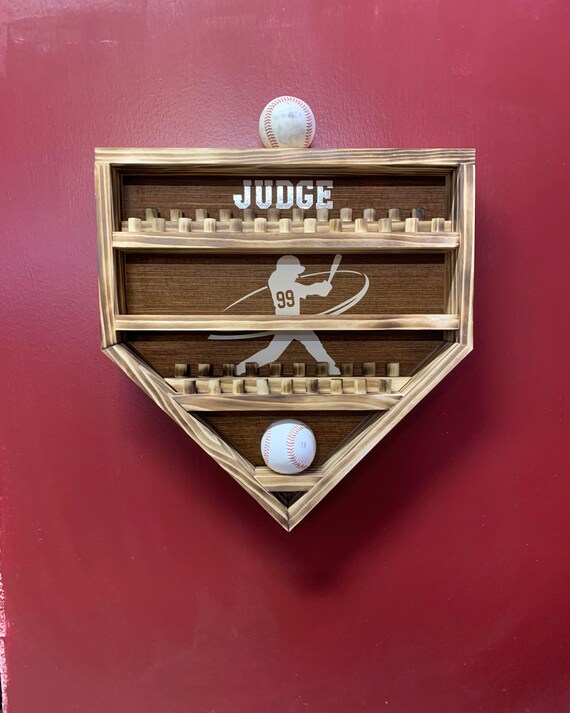 Personalized Player-at-bat Baseball and Ring Display Holds 44 | Etsy