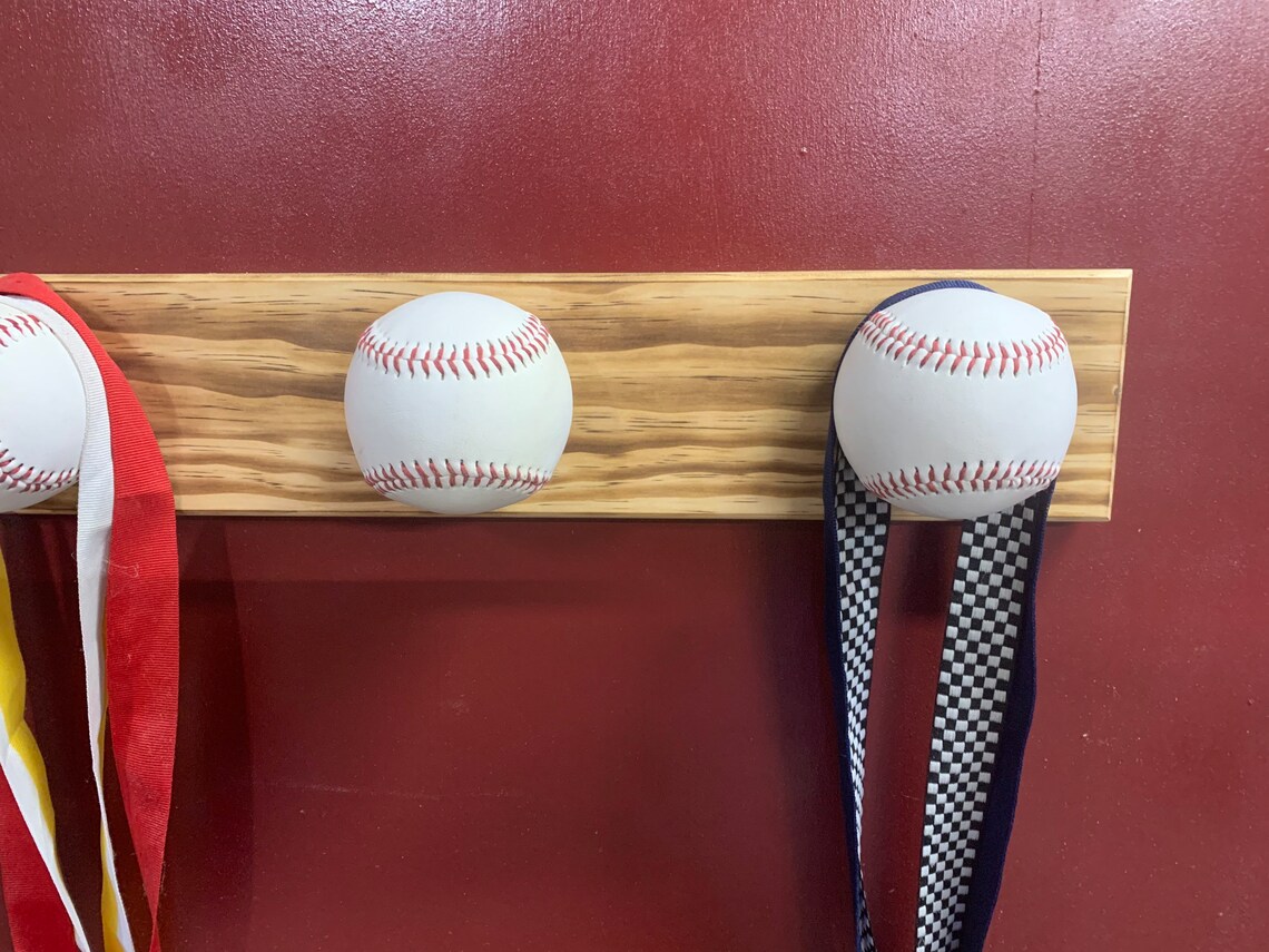 Personalized Baseball and Ring Display - Holds 44 Rings/medals and 11 ...