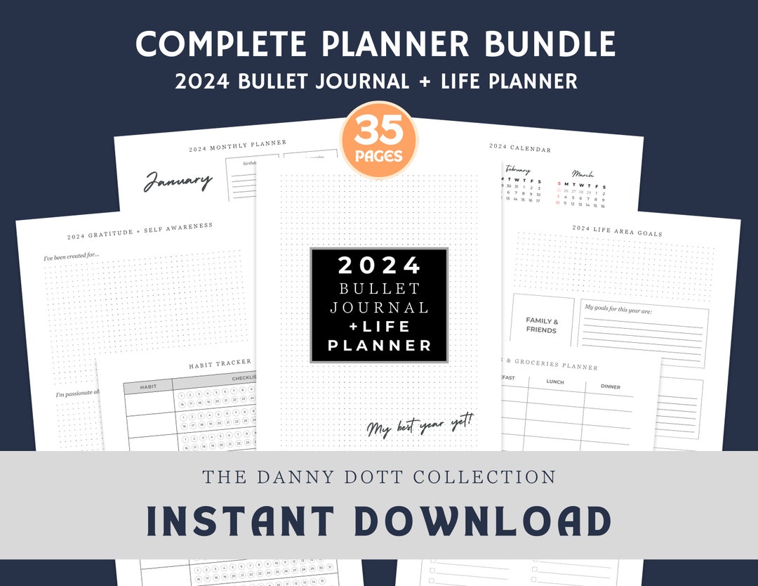 2024 Bullet Journal & Life Planner, Growth Planner, Prioritizing ...