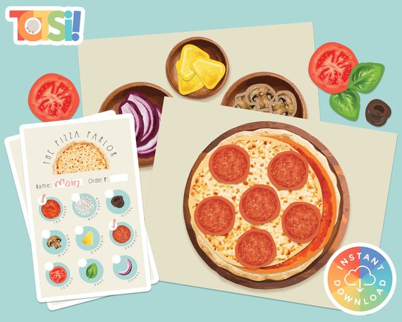 Pizza Parlor Pretend Play Set INSTANT DOWNLOAD Kids - Etsy