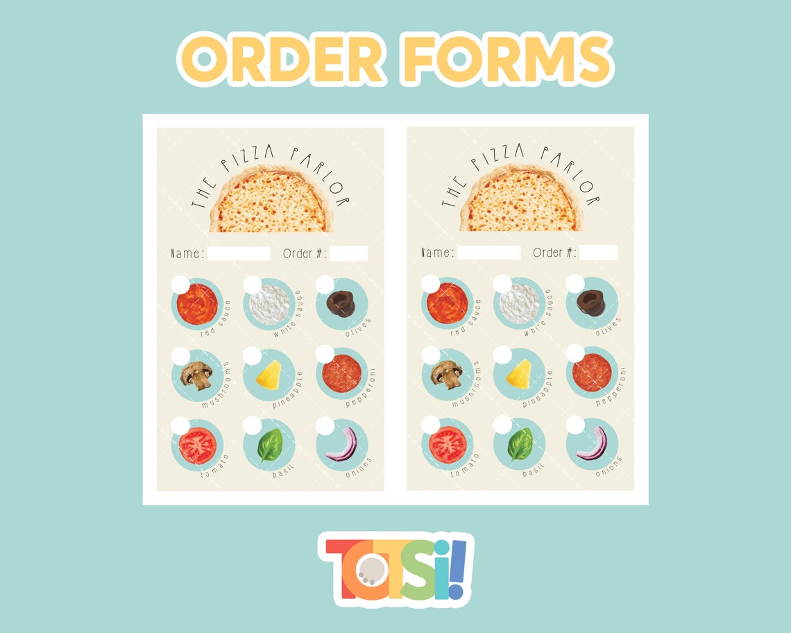 Pizza Parlor Pretend Play Set INSTANT DOWNLOAD Kids - Etsy