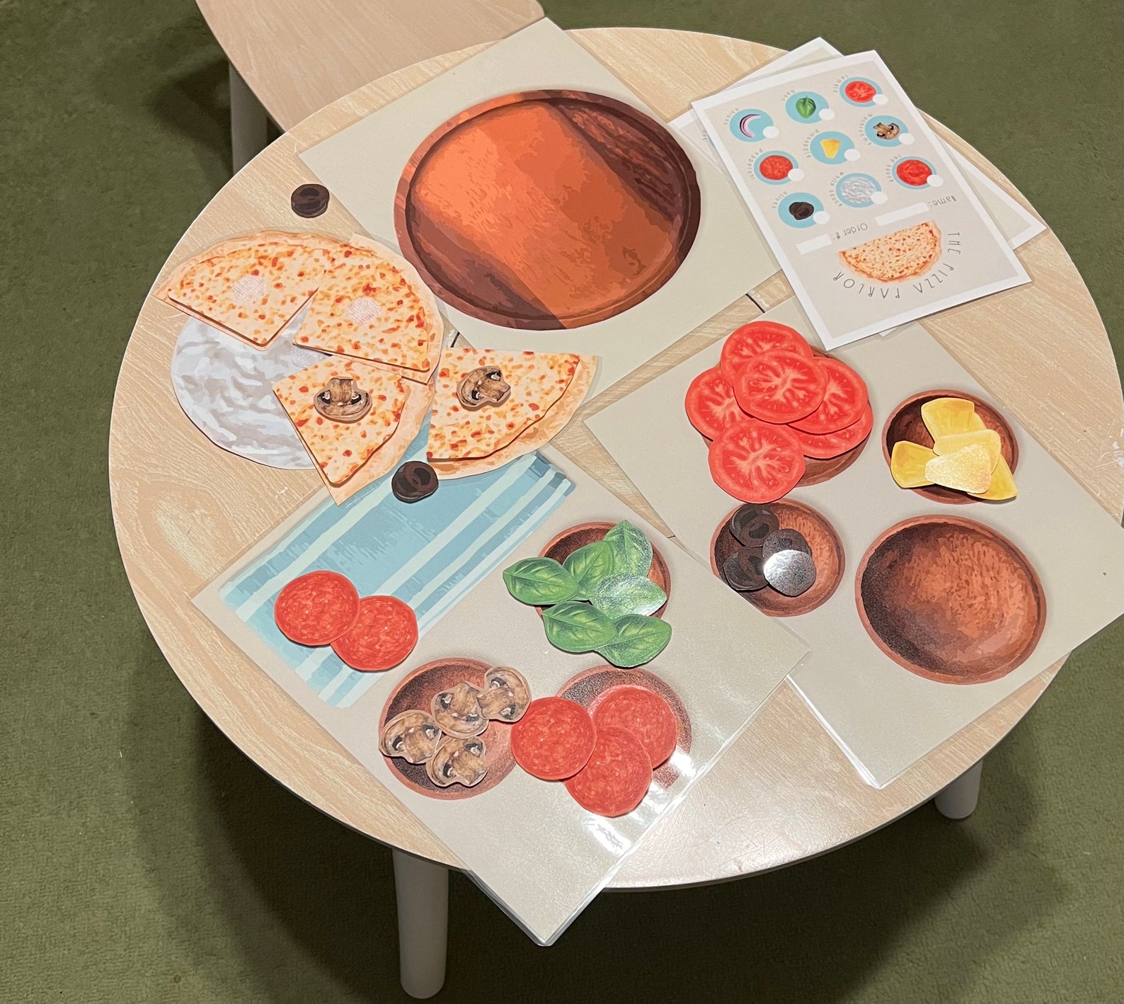 Pizza Parlor Pretend Play Set INSTANT DOWNLOAD Kids Dramatic Play ...