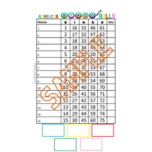 Bingo With Balls 1 Main Board 90 Bingo 1-54 Balls 1 Standard 90 Ball ...