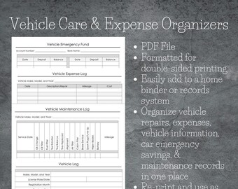 Car Repair Expense - Etsy