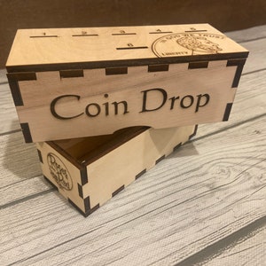 Coin Drop Game SVG Fun | Glowforge Laser Dice Handmade Bar Wooden - Etsy