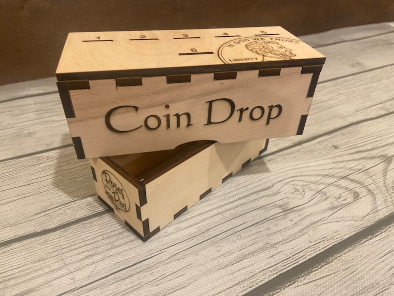 Coin Drop Game SVG Fun | Glowforge Laser Dice Handmade Bar Wooden - Etsy