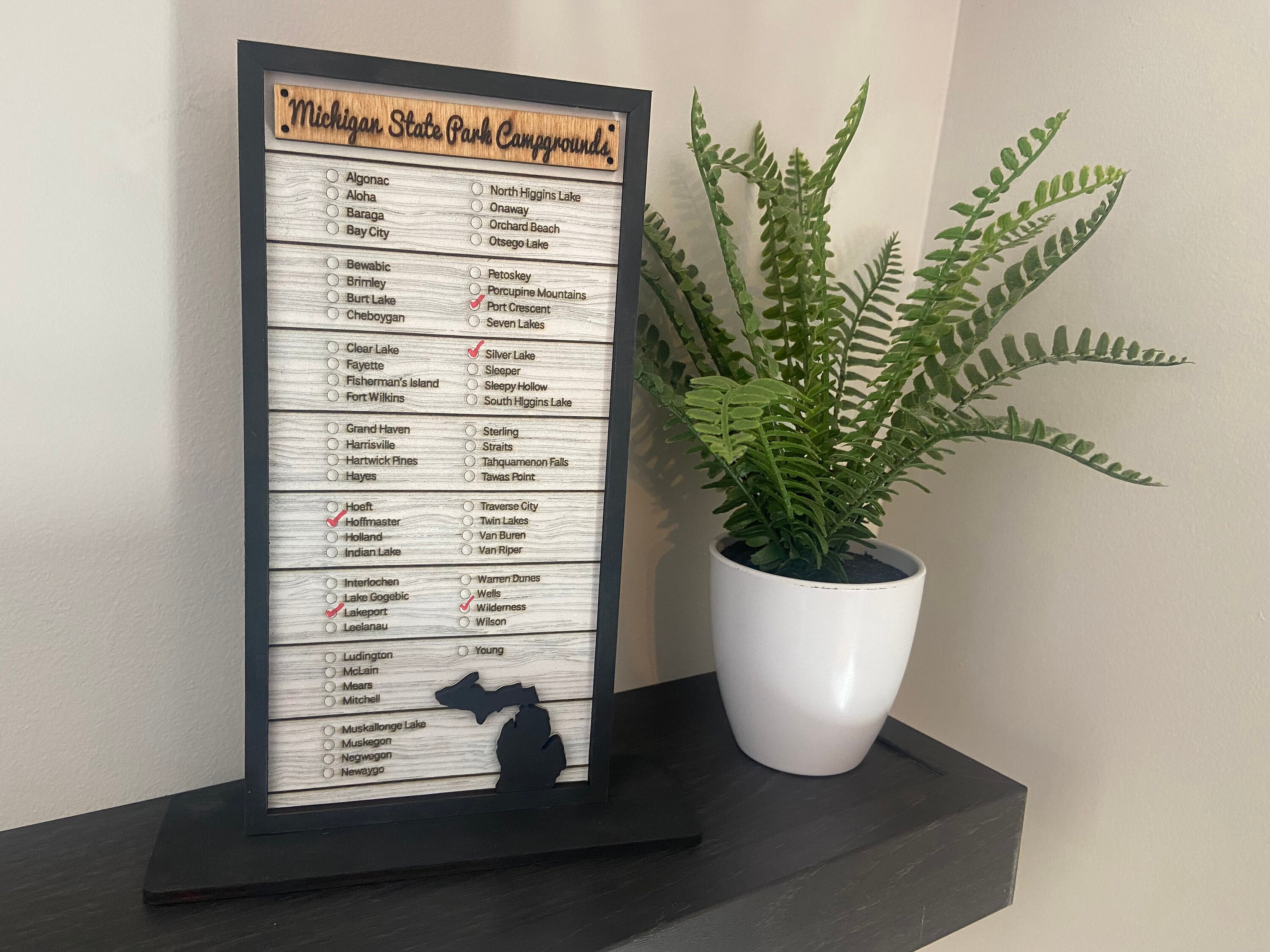 Michigan State Campground Sign | MI State Park | Laser Glowforge ...