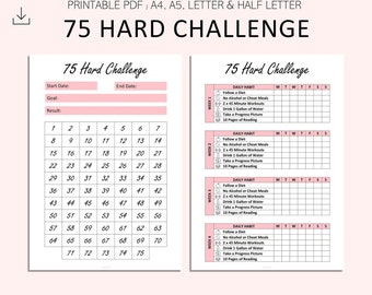 75 Hard Printable | Etsy