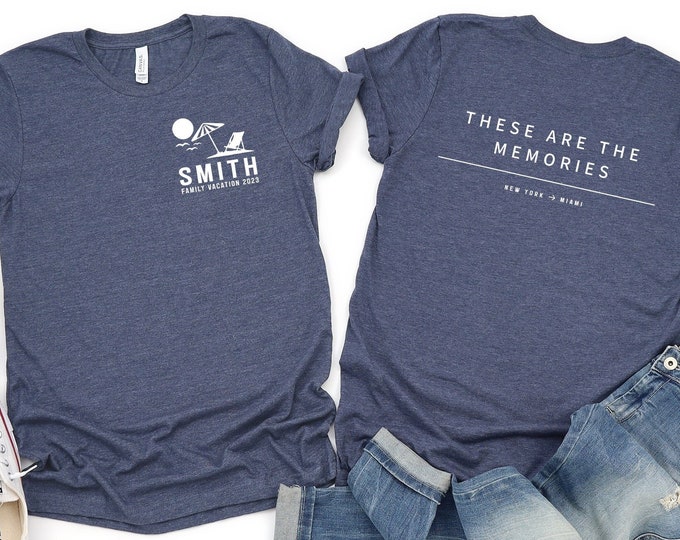 Matching Custom Family Reunion Shirts, Personalized Family Vacation ...