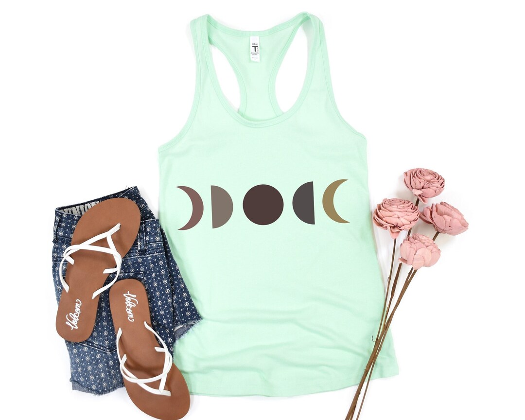 Moon Phases Tank Top, Moon Tank Top, Moon Phases Boho Hippie Plum ...