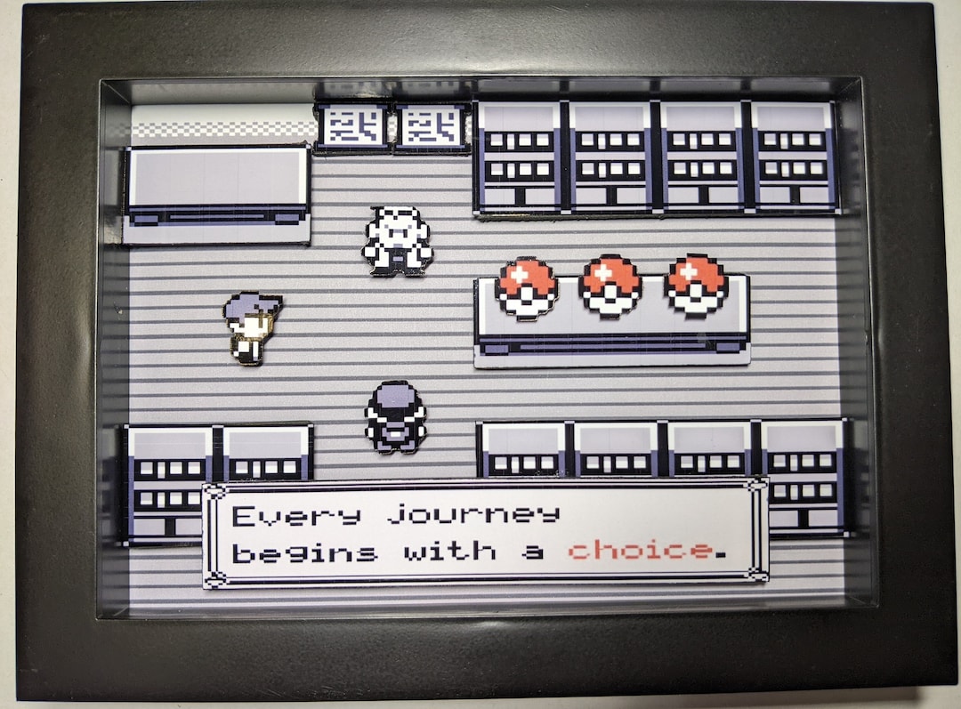 Professor Oak's Lab Every Journey Begins with a Choice Shadowbox - Etsy ...