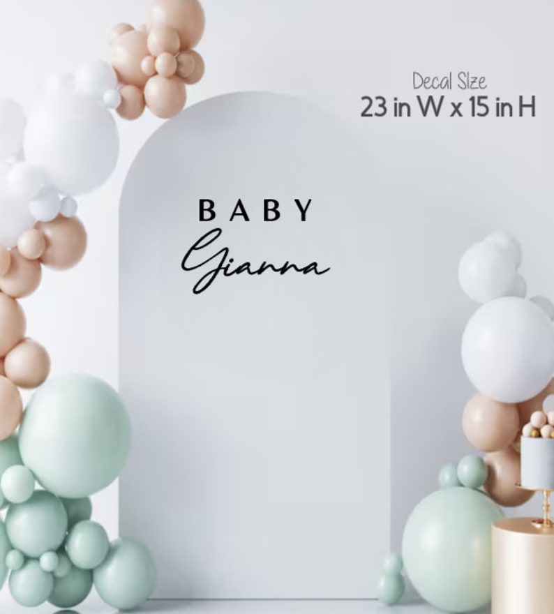 Custom Decal Great for Babyshower Backdrops Removable - Etsy