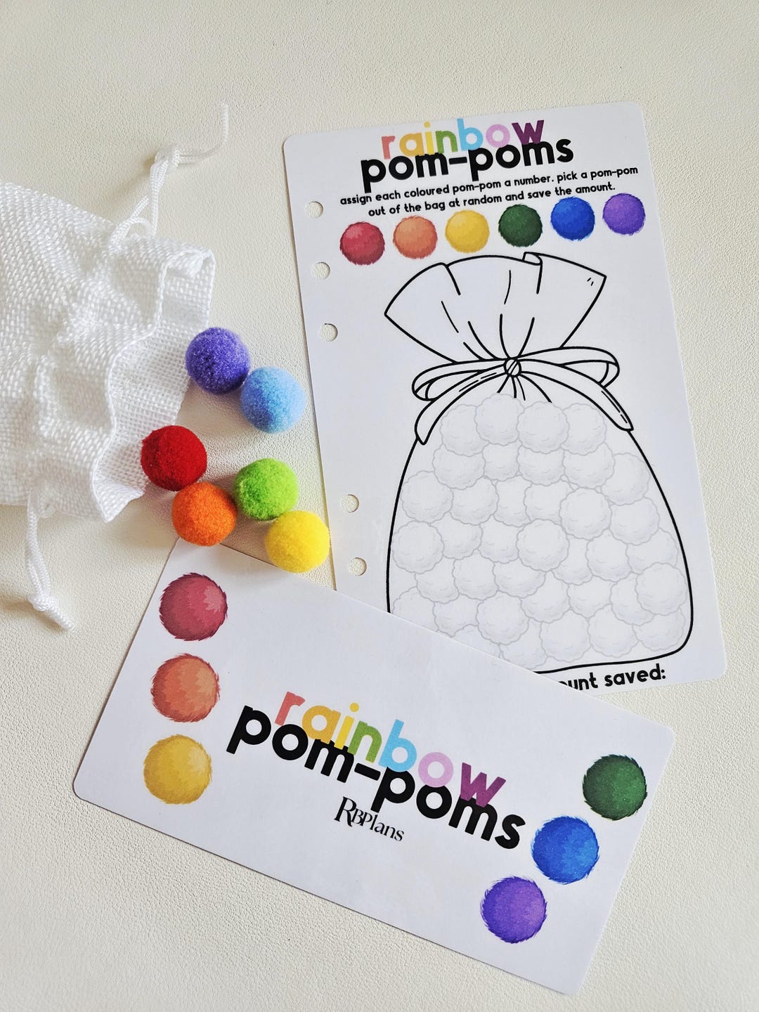 Rainbow Pom Poms | Savings Challenge | Cash Envelope | Rainbow Budgets ...