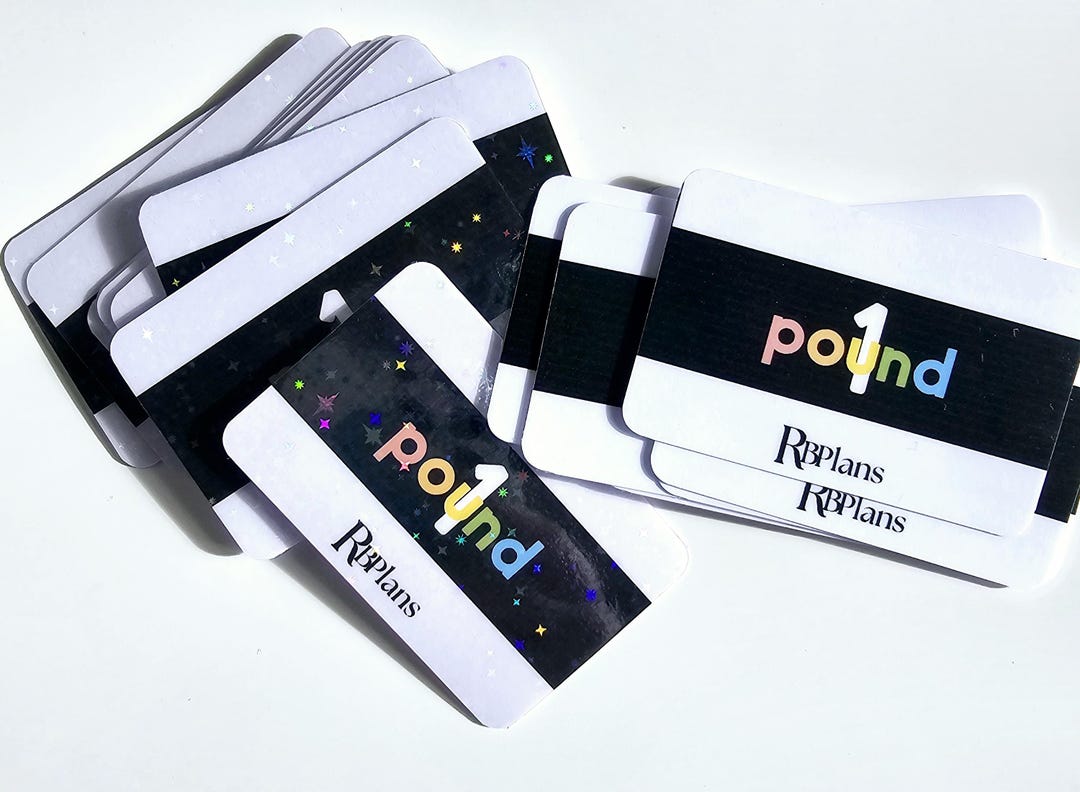 Pound Placeholders | Pack of 10 | Rainbow Sparkle Option | Cash ...