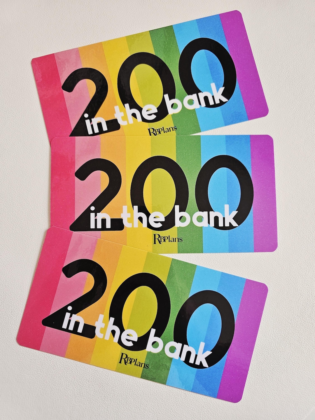 200 Placeholders | Pack of 3 | Cash Stuffing | Rainbow Budgets - Etsy