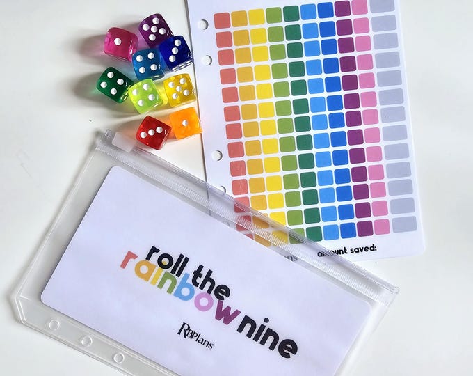 Roll the Rainbow Nine | Savings Challenge | Cash Envelope | Rainbow ...