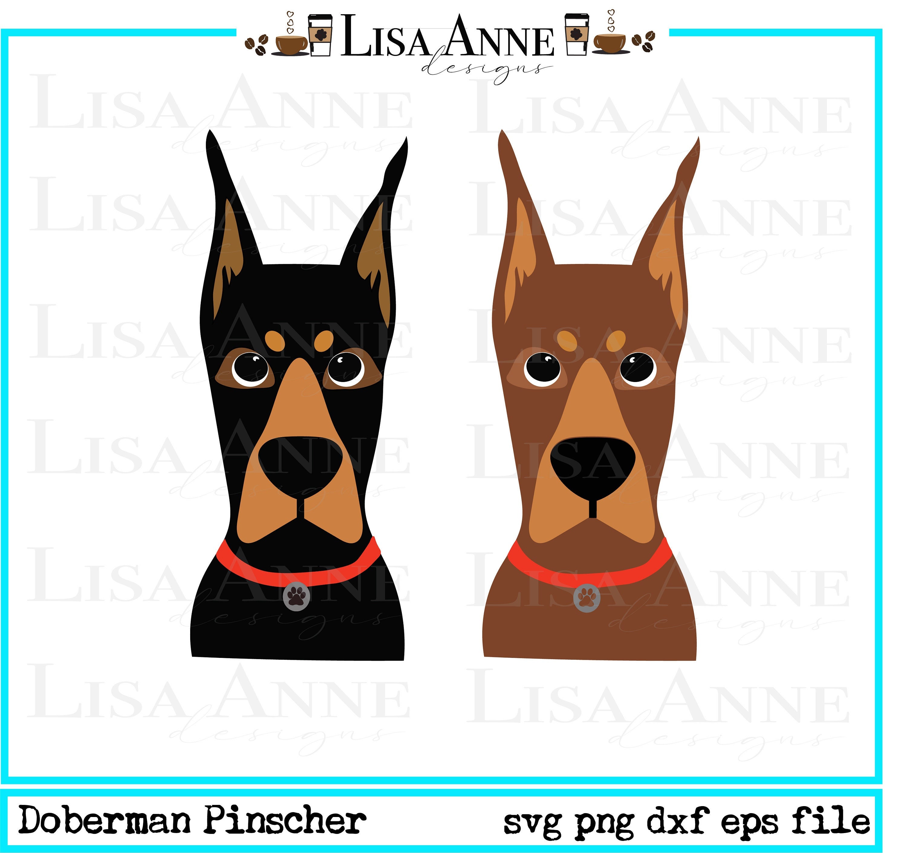 Doberman Pinscher Svg File Instant Download for Silhouette Cricut. HTV ...