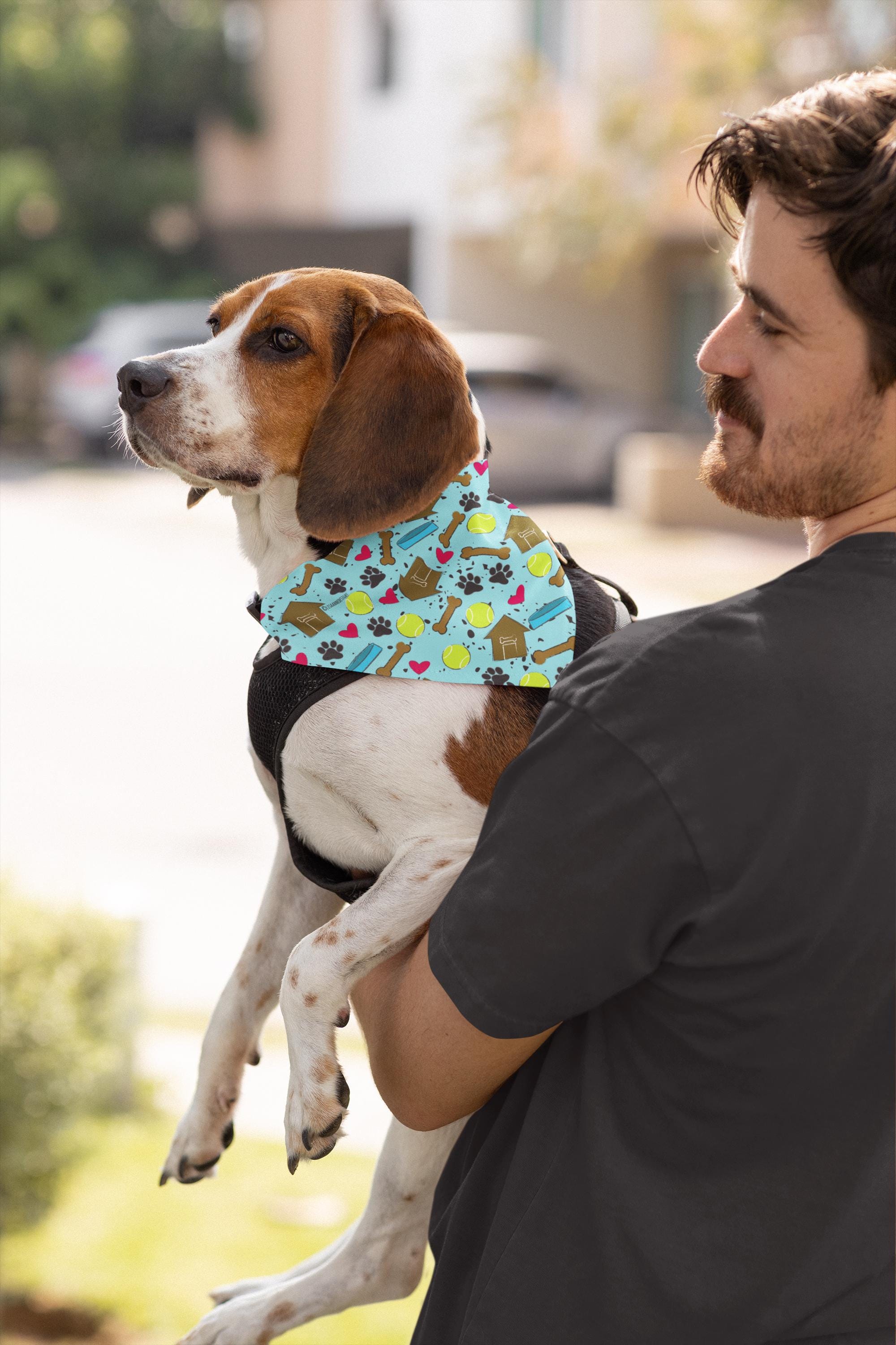 Sublimation PNG Dog Bandana Instant Download Print Light Blue Dog ...