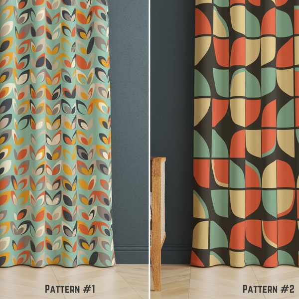 Midcentury Modern Curtains - Etsy