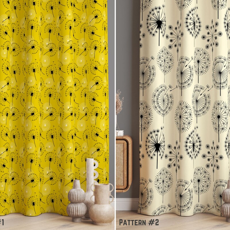 Dandelion Curtain - Etsy