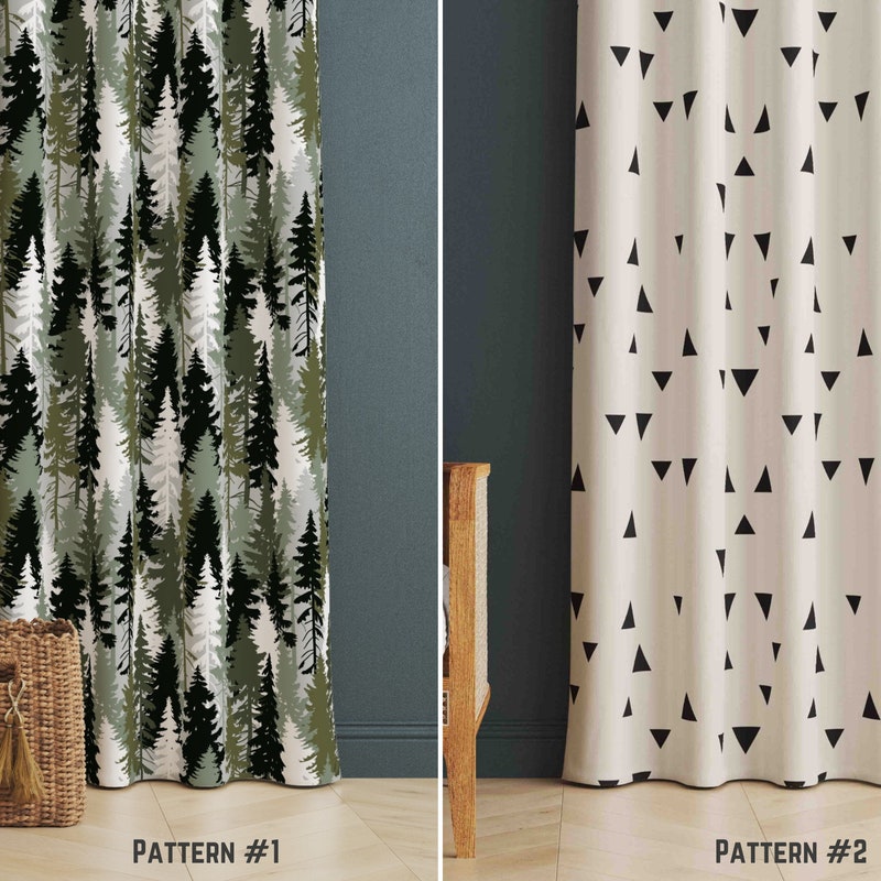 Pine Tree Curtains - Etsy