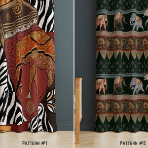 Afrocentric Living Room Drapes, African Ethnic Window Covering ...