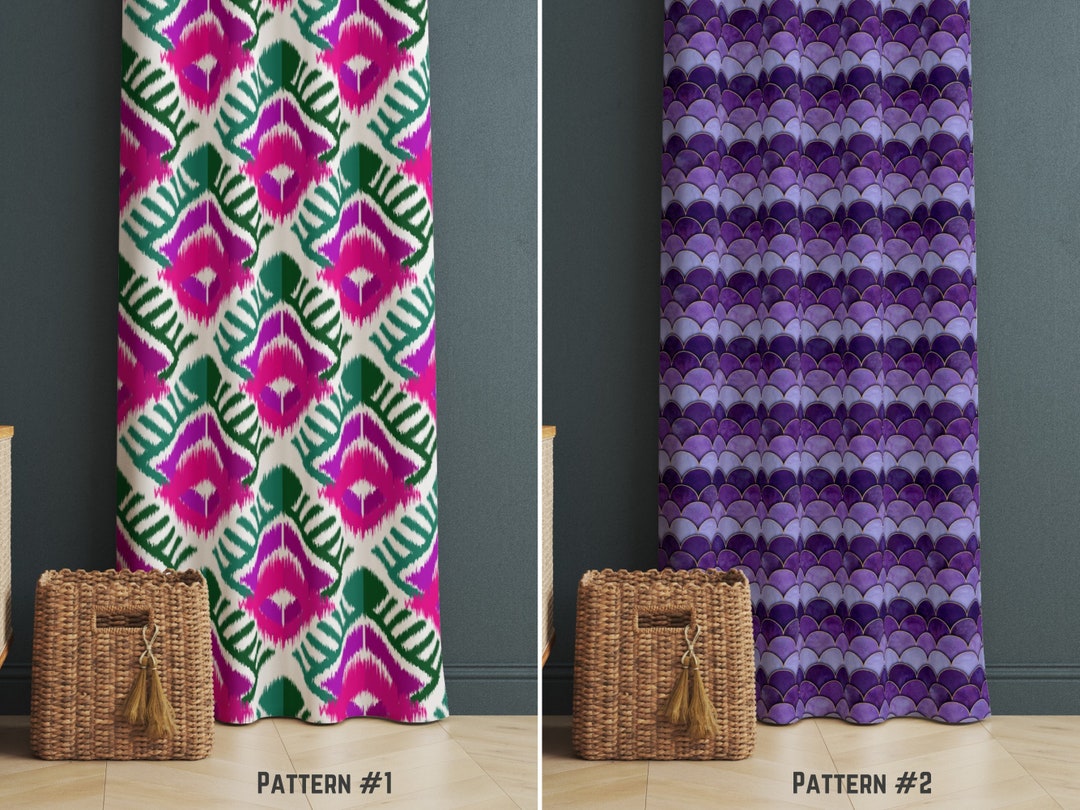 Ethnic Room Curtain, Authentic Style Drape, Bohem Window Valance for ...