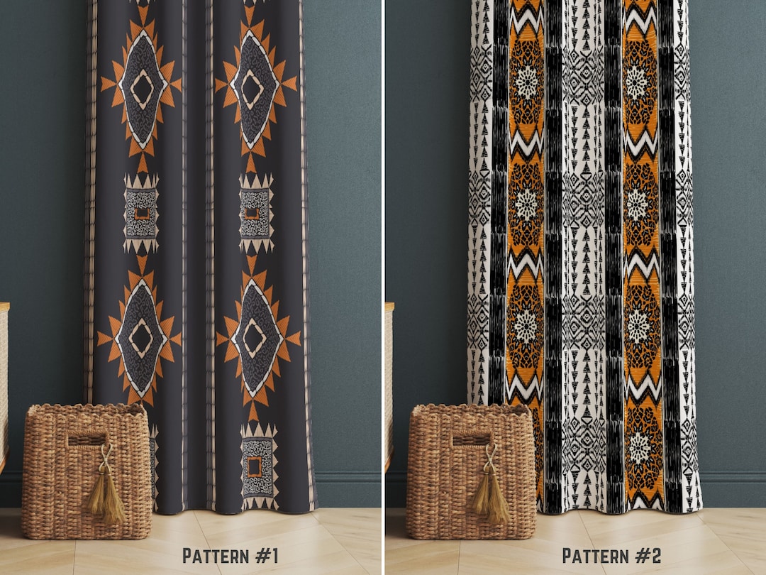 Southwestern Style Decoration Curtains, Ethnic Window Curtain, Boho ...