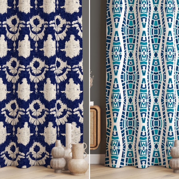 Geometric Curtains - Etsy UK