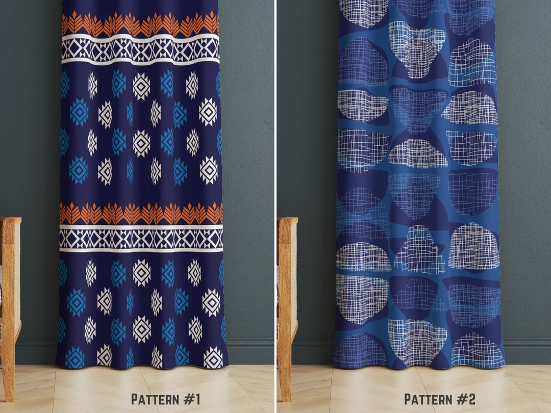 Tribal Inspired Curtains, Abstract Style Window Valance, Geometric ...